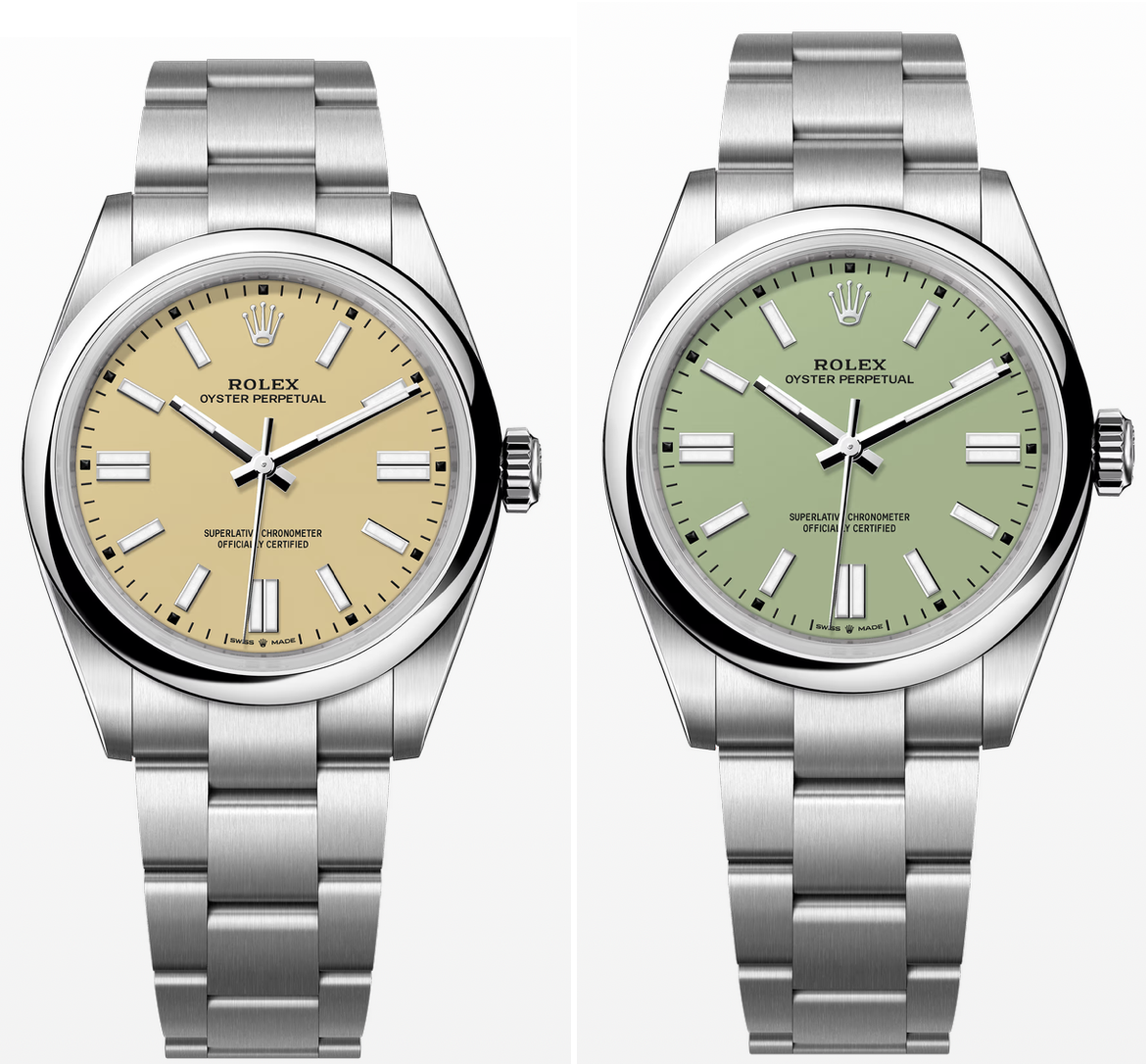 NEW Rolex Oyster Perpetual 41: Beige and Pistachio Dials Redefine ...